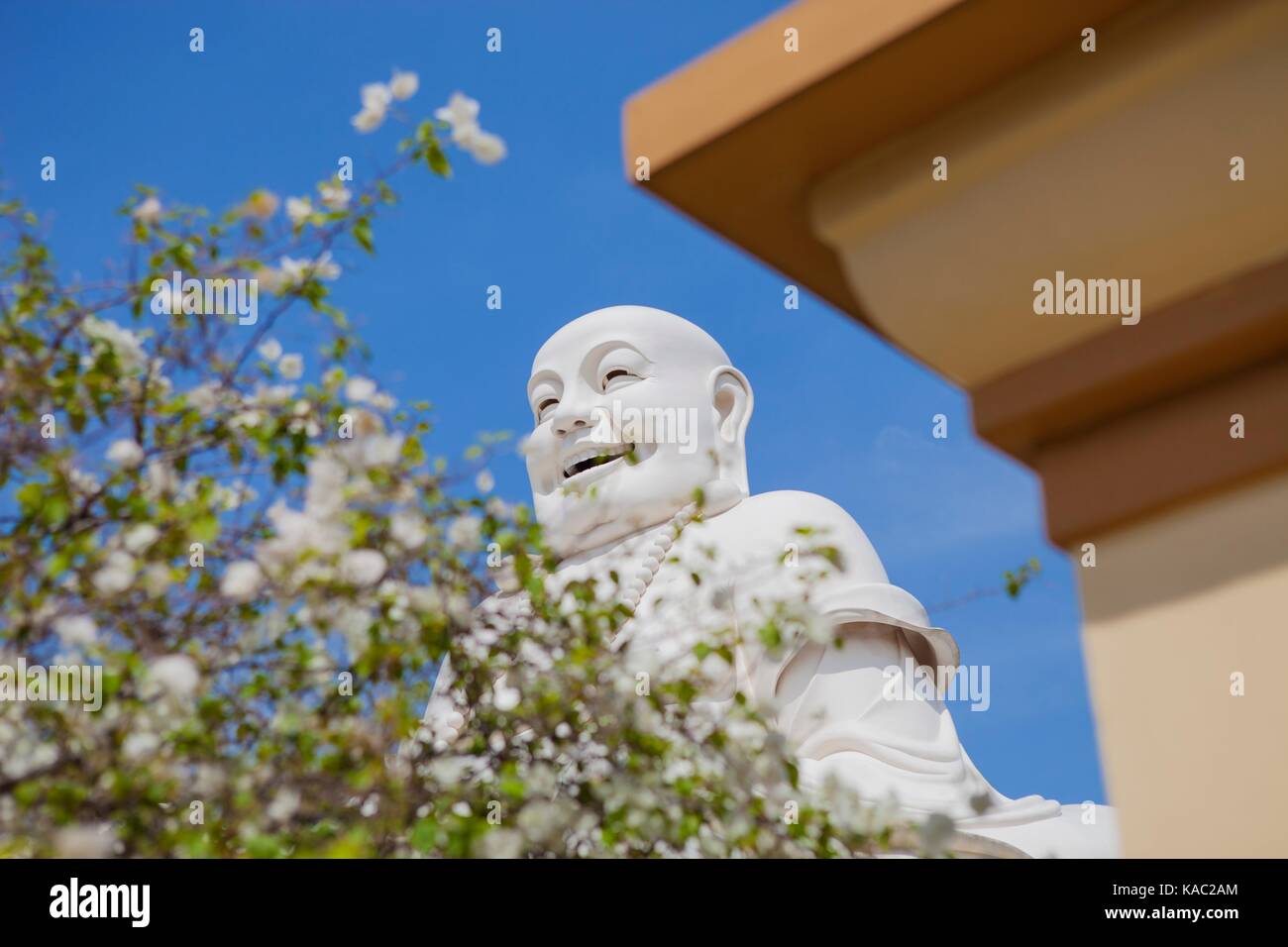 Maitreya Buddha statue located in the famous Vinh Trang pagoda in My ...