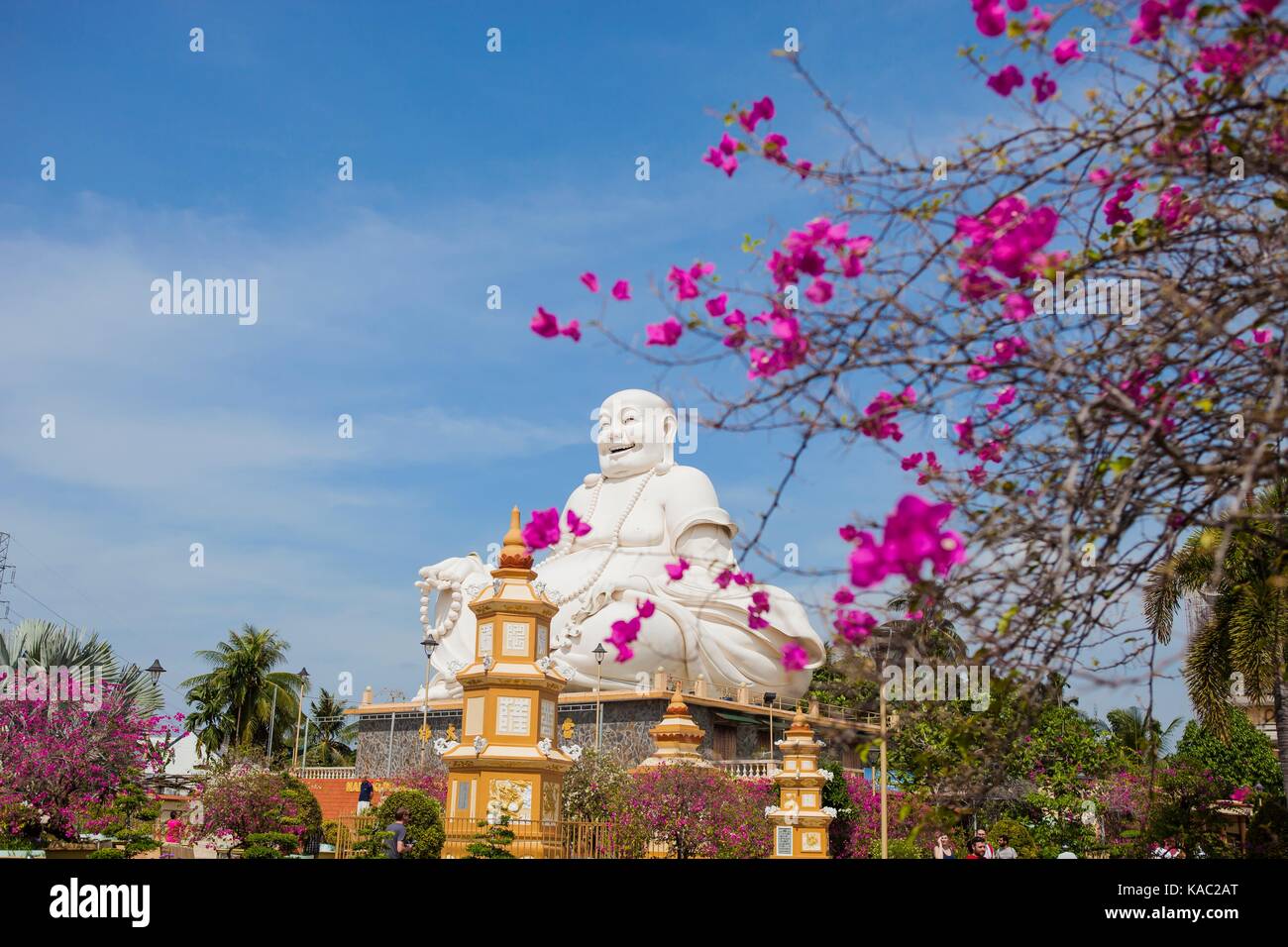 Maitreya Buddha statue located in the famous Vinh Trang pagoda in My ...
