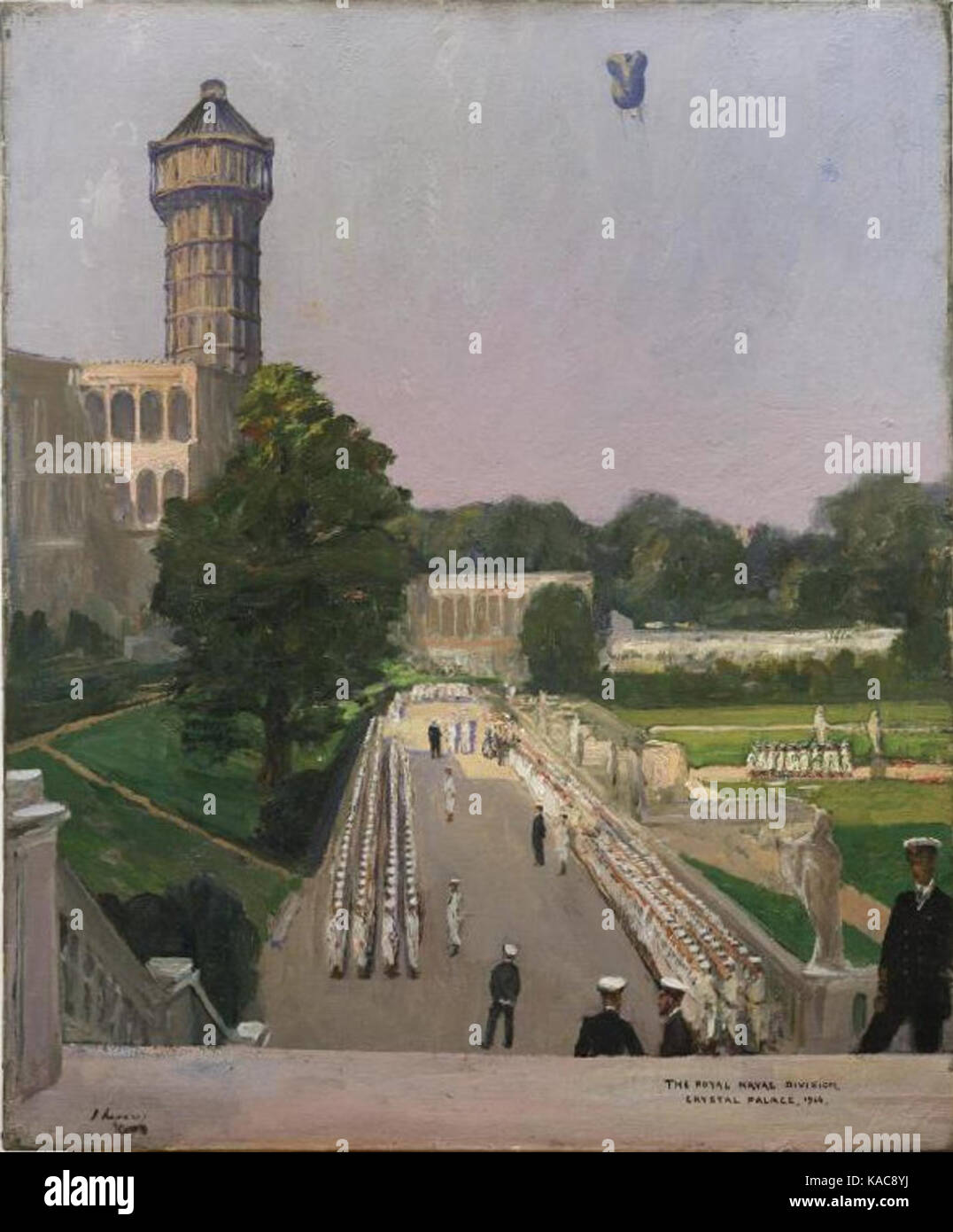 A 1916 painting of the RND Crystal Palace by John Lavery, capturing the ...