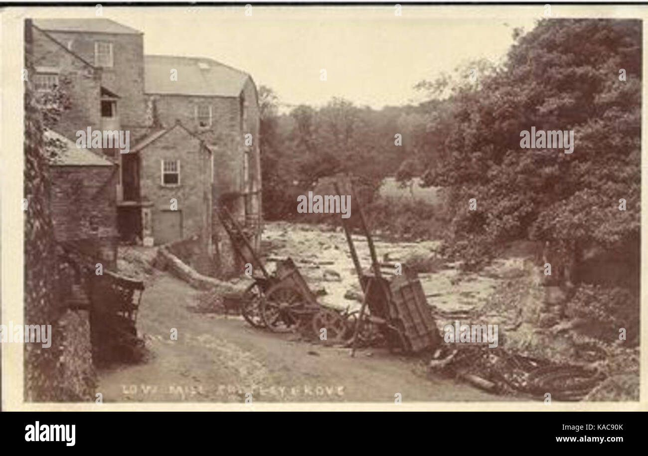 Shotely Grove Paper Mill by river 01 Stock Photo - Alamy