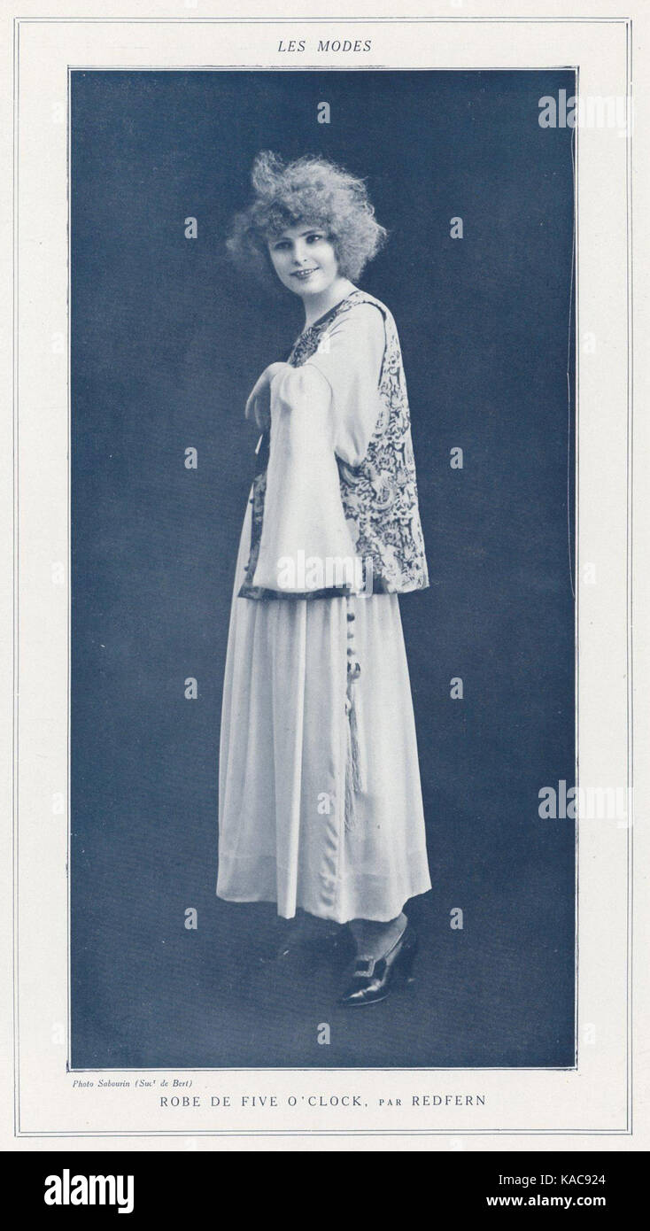A fashion design titled 'Robe de Five O'Clock' by Redfern from 1922 ...