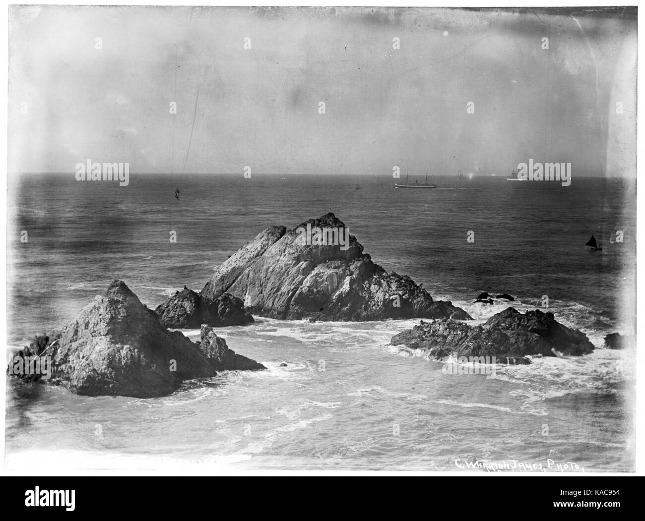 Seal rocks near San Francisco's Cliff House Restaurant, ca.1900 (CHS ...