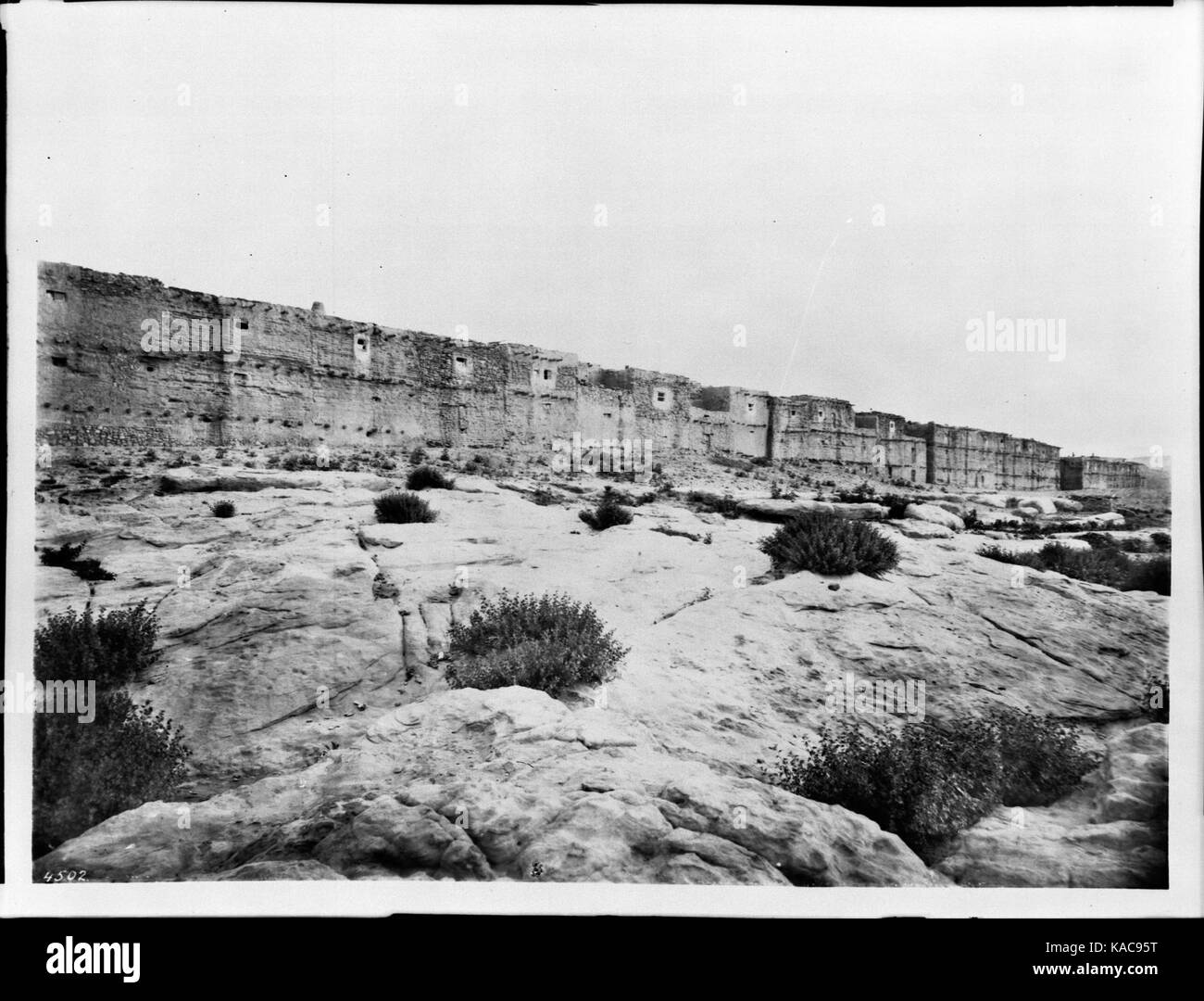 The Acoma Pueblo's wall of defense, ca.1900 (CHS 4502 Stock Photo - Alamy