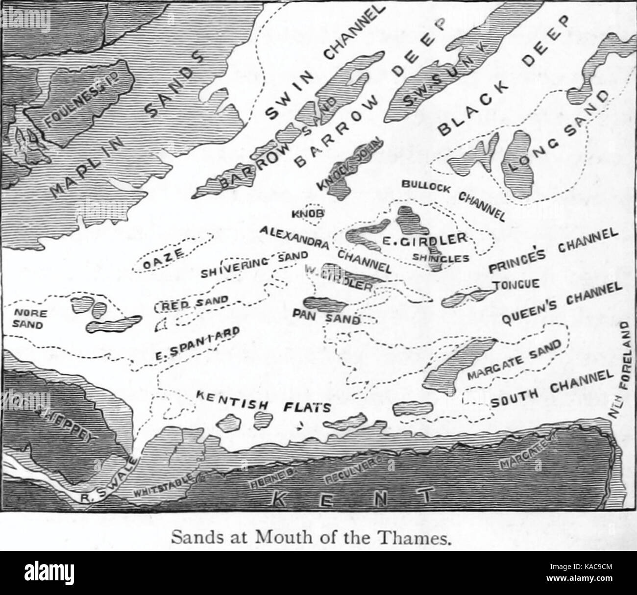 Sands at Mouth of the Thames Stock Photo - Alamy