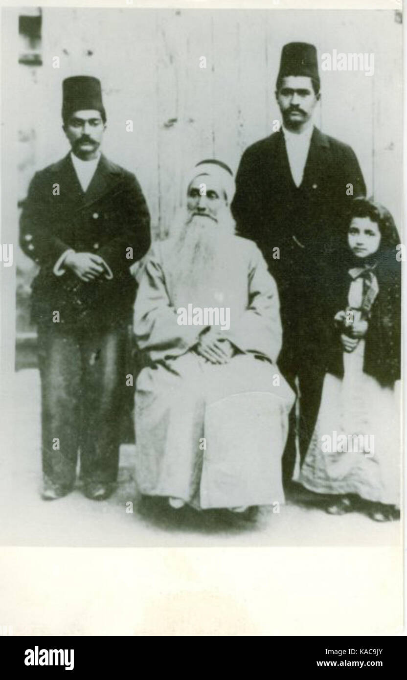 Subh i azal and his Children Stock Photo - Alamy