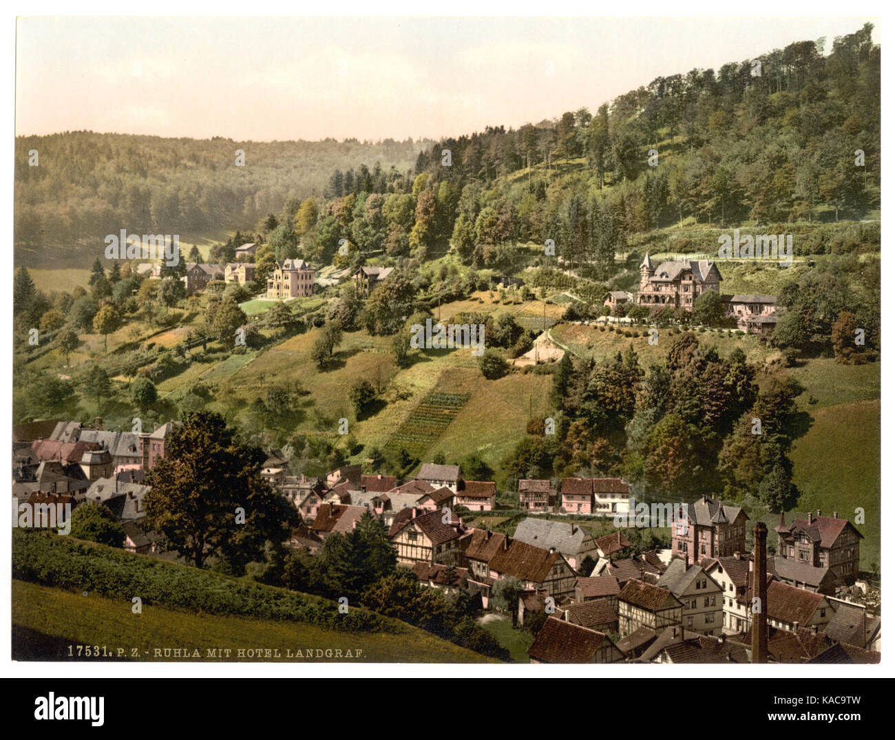 Ruhla and Hotel Landgraf, Thuringia, Germany LCCN2002720763 Stock Photo ...