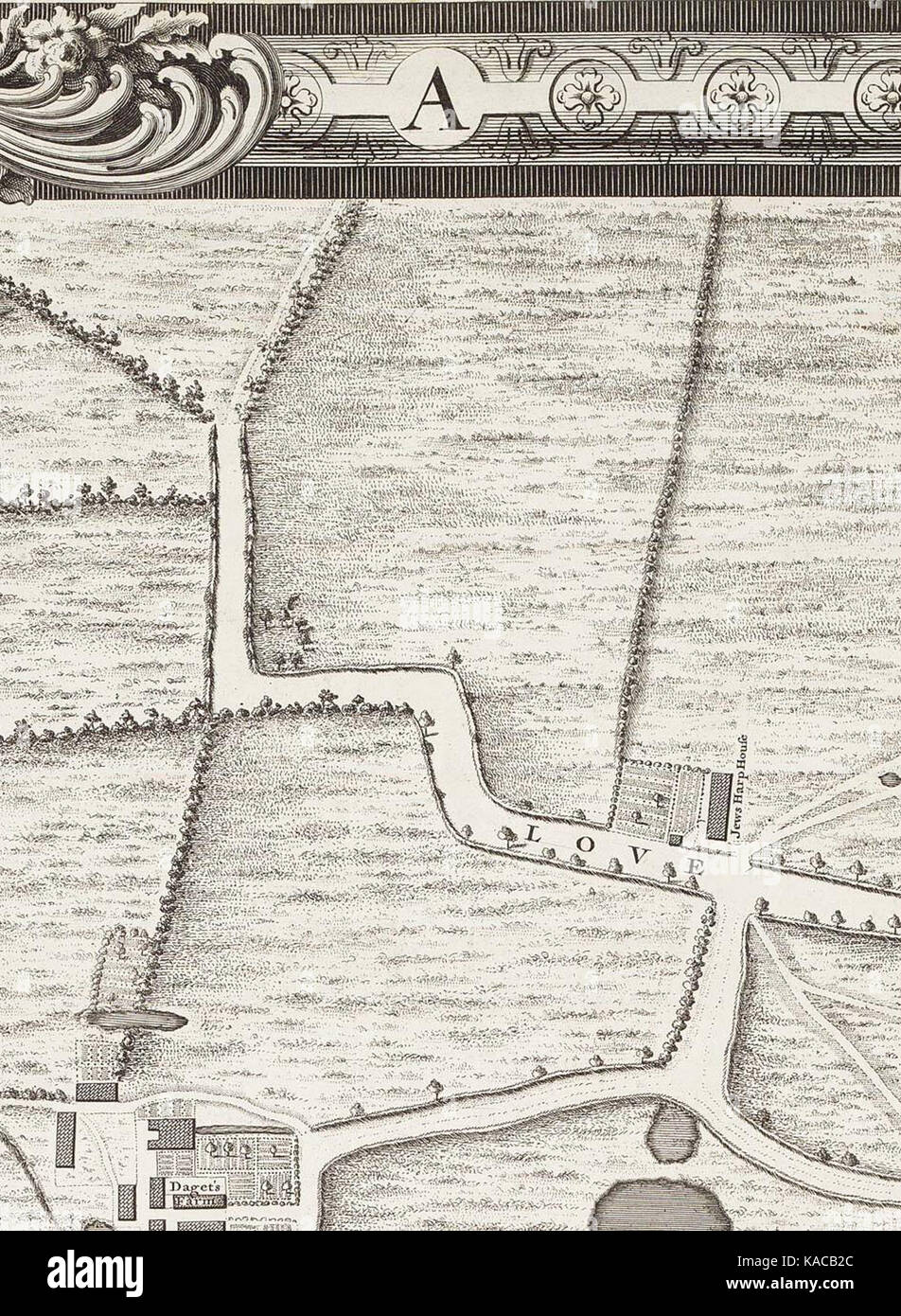 Rocque Map of London 1746 002 Stock Photo - Alamy