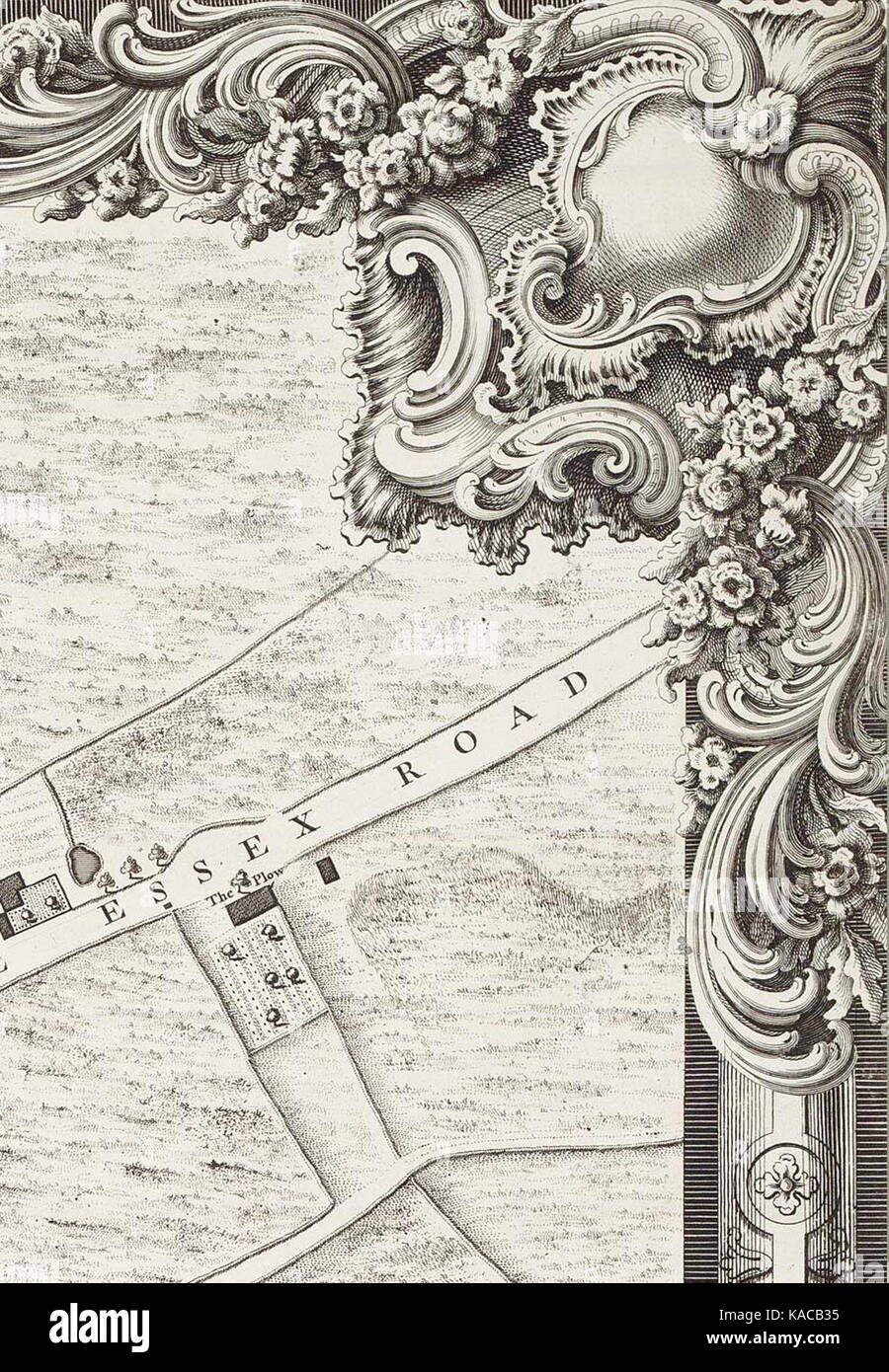 Rocque Map of London 1746 024 Stock Photo - Alamy