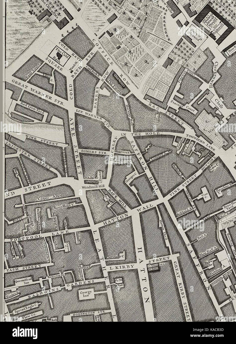 Rocque Map of London 1746 034 Stock Photo - Alamy