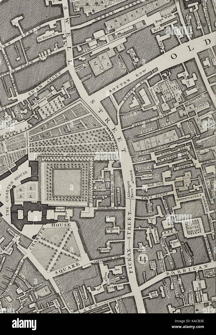 Rocque Map of London 1746 036 Stock Photo - Alamy