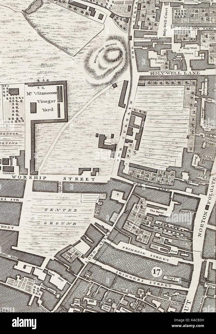 Rocque Map of London 1746 039 Stock Photo - Alamy