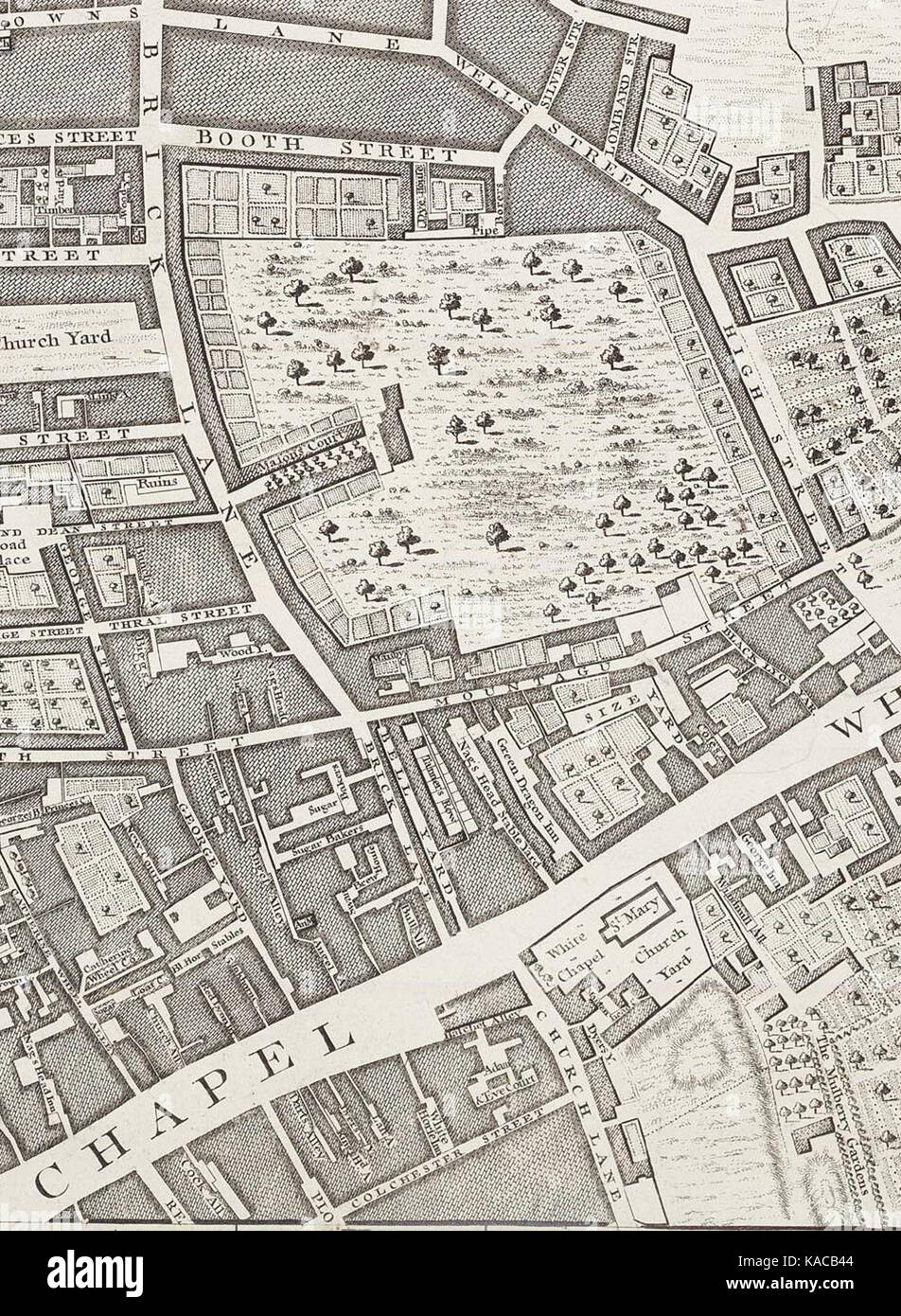 Rocque Map of London 1746 063 Stock Photo - Alamy