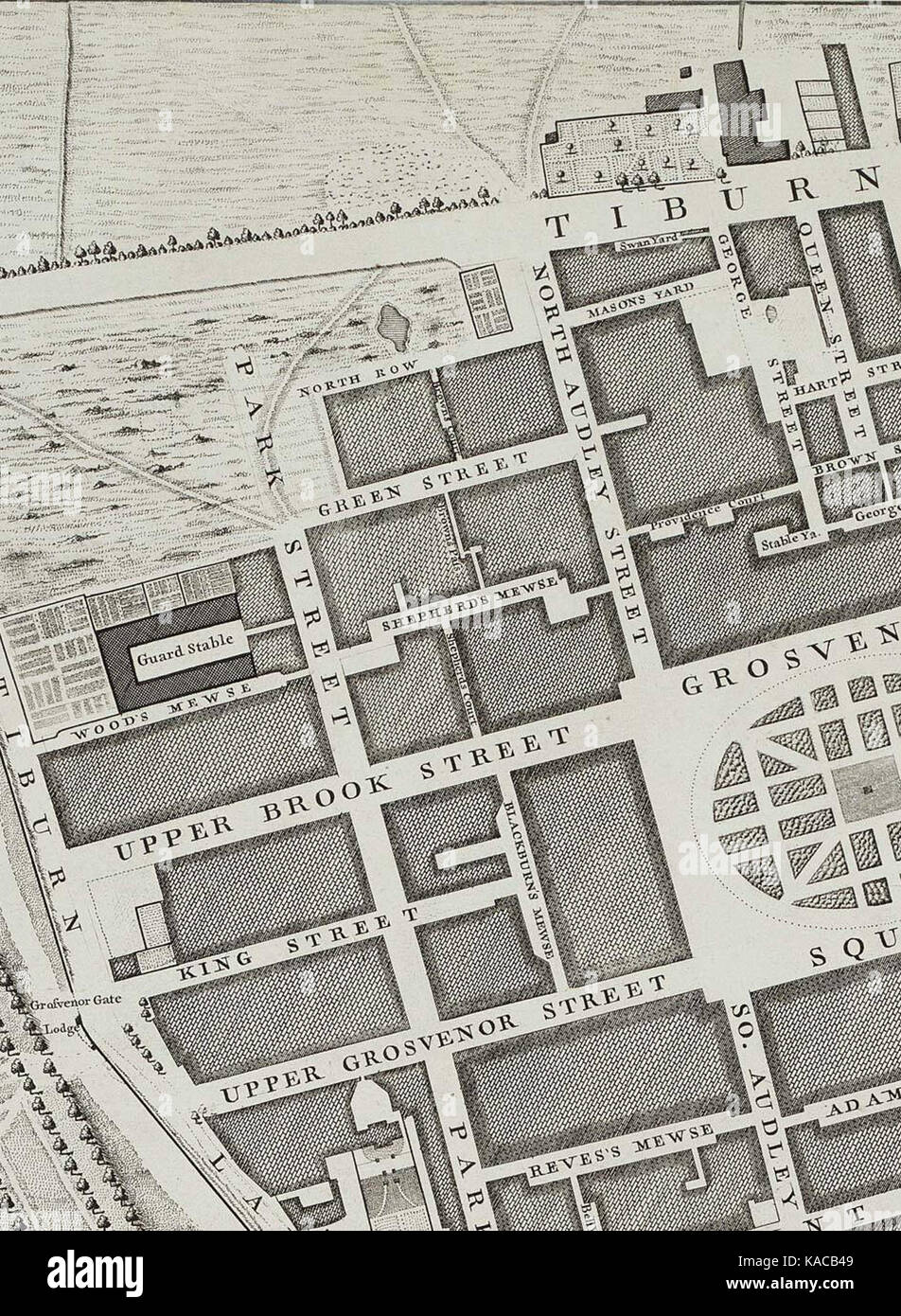 Rocque Map of London 1746 073 Stock Photo - Alamy