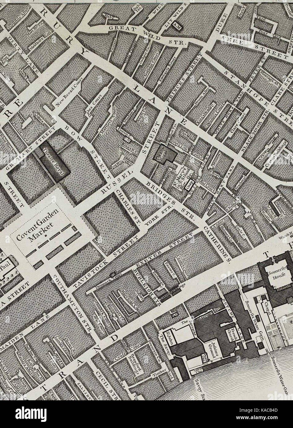 Rocque Map of London 1746 078 Stock Photo - Alamy