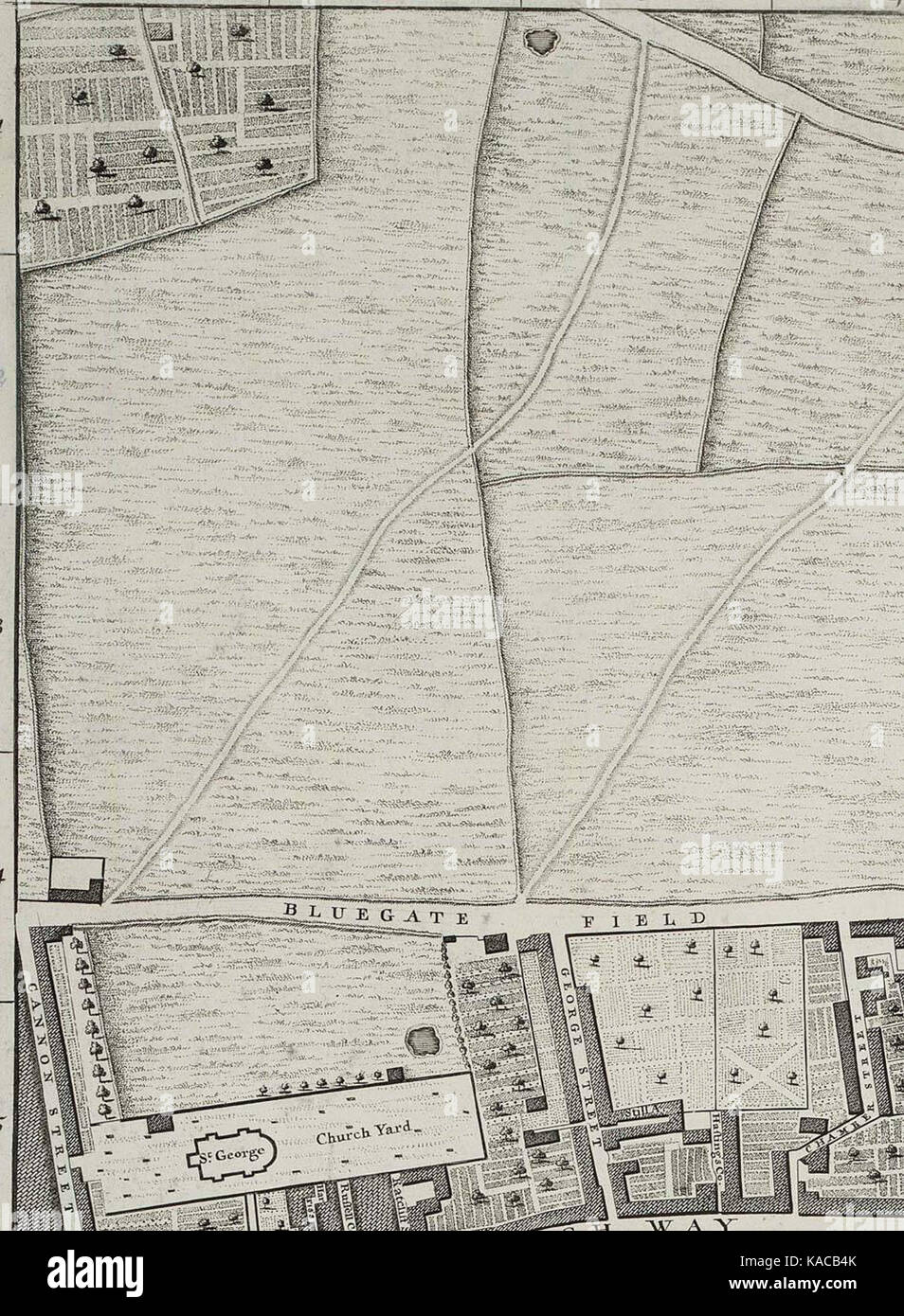 Rocque Map of London 1746 088 Stock Photo - Alamy