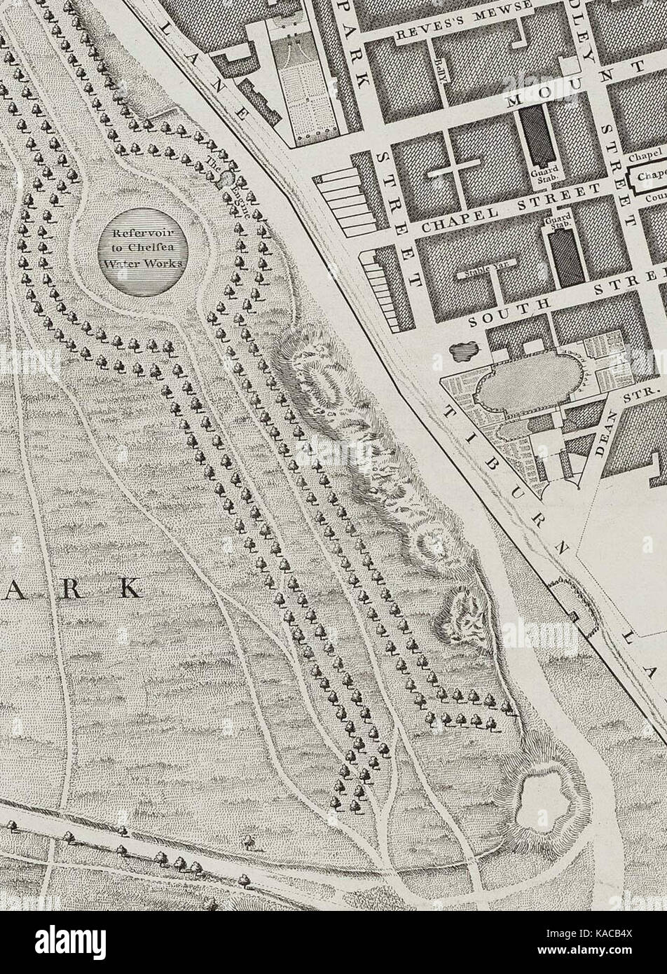 Rocque Map of London 1746 095 Stock Photo - Alamy