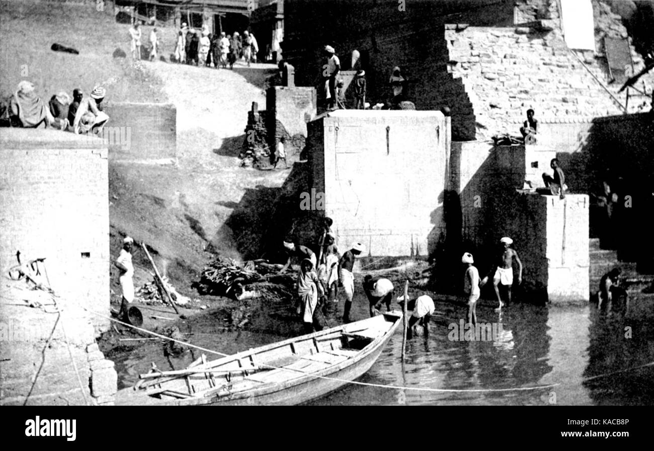 Varanasi ghat Black and White Stock Photos & Images - Alamy