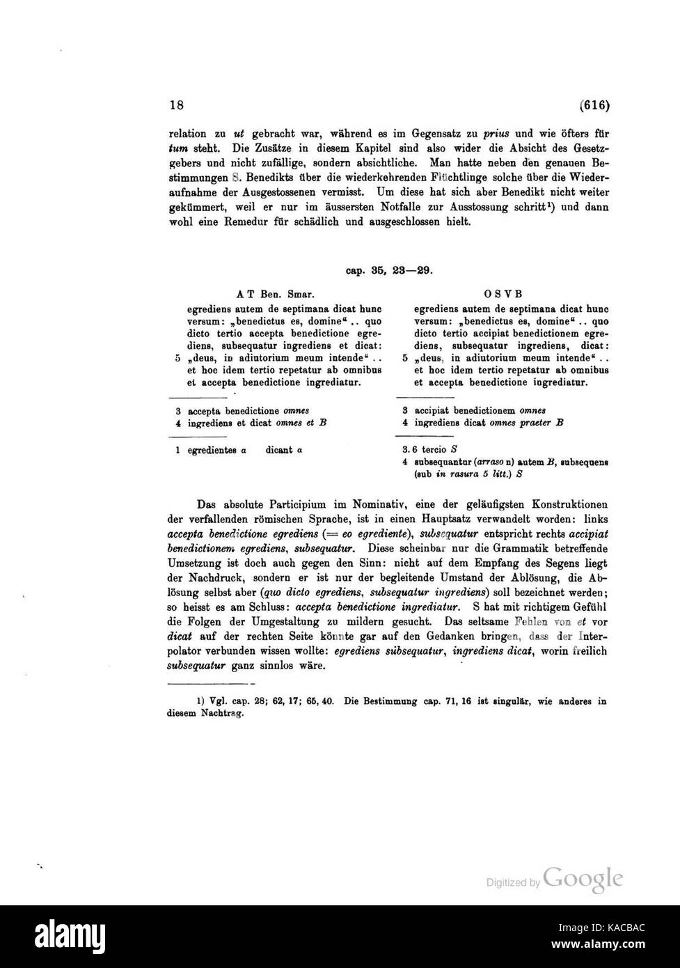 Textgeschichte der Regula S. Benedicti 018 Stock Photo - Alamy