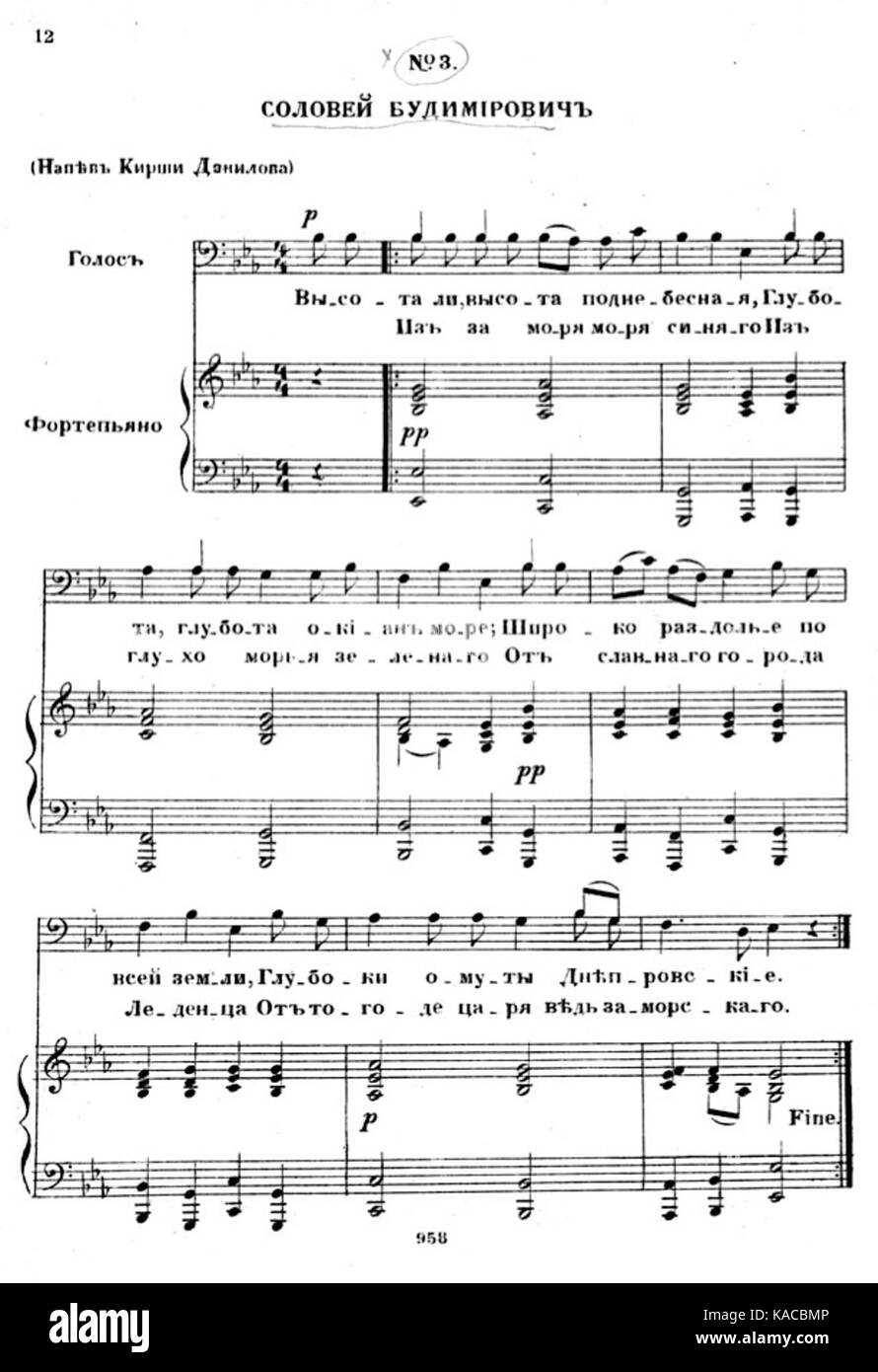 A historical music score or composition by Nikolai Rimsky-Korsakov ...