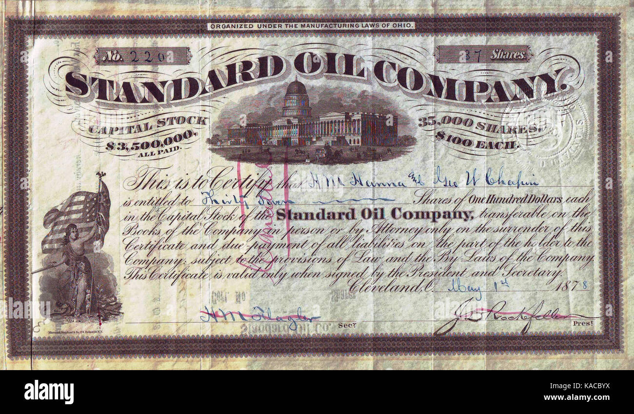 Standard Oil Company 1878 Stock Photo - Alamy