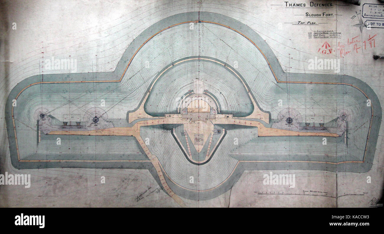 Slough Fort top plan Stock Photo - Alamy