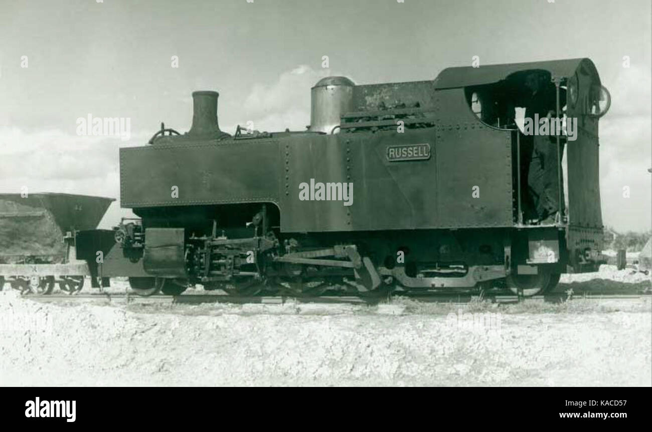 Steam locomotive 'Russell' of Fayle's Tramways Stock Photo - Alamy