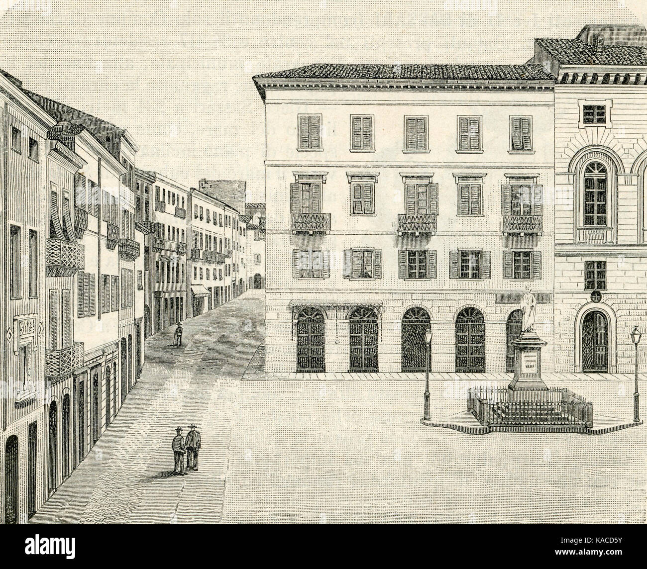 Sassari piazza Azuni Stock Photo - Alamy