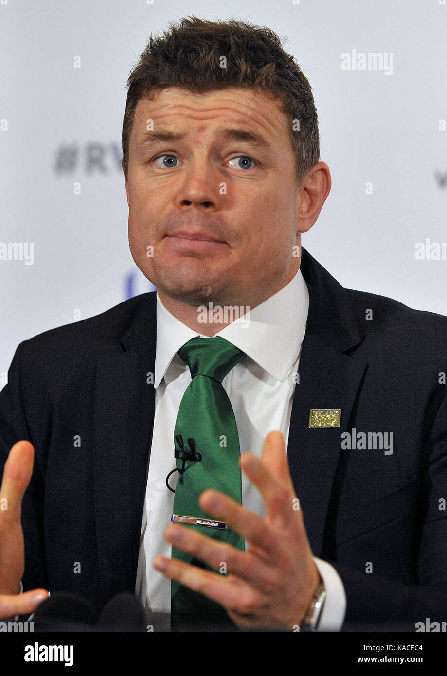 Former Ireland captain Brian O'Driscoll, during the 2023 Rugby World ...