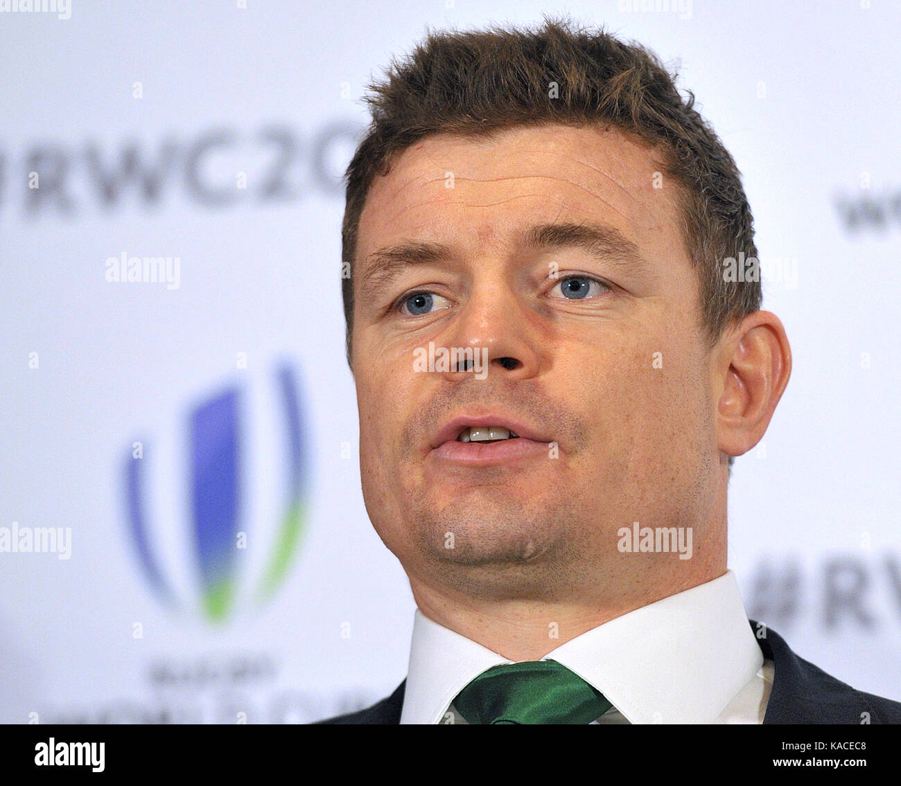 Former Ireland captain Brian O'Driscoll, during the 2023 Rugby World ...