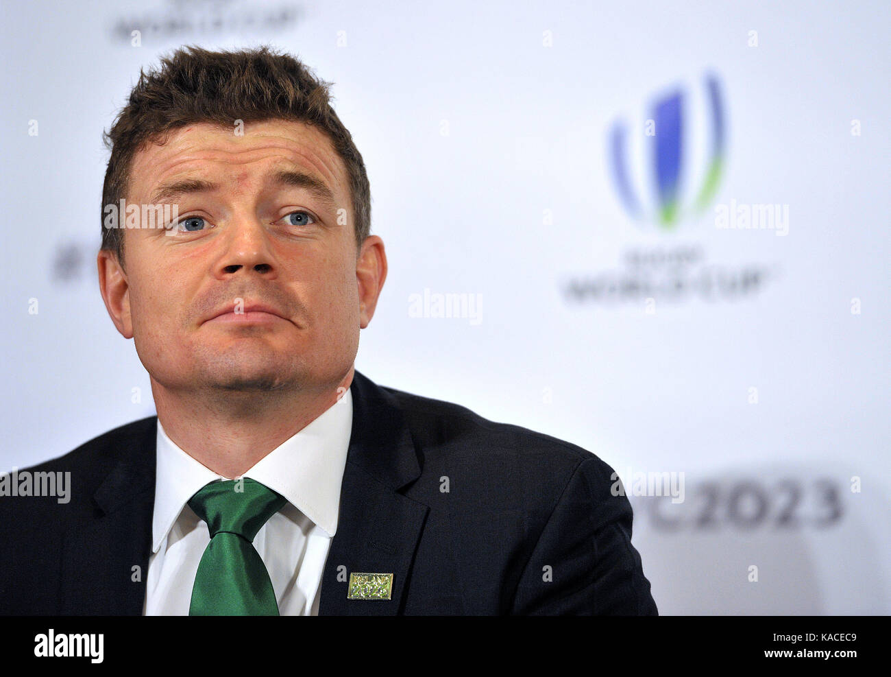 Former Ireland captain Brian O'Driscoll, during the 2023 Rugby World ...
