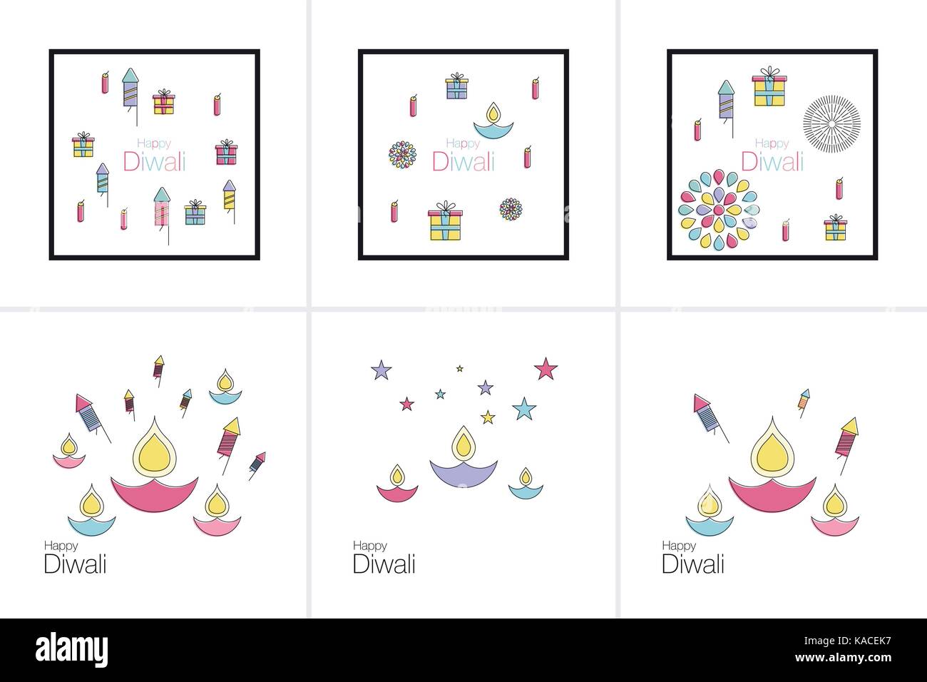 Happy Diwali text design Stock Vector Image & Art - Alamy