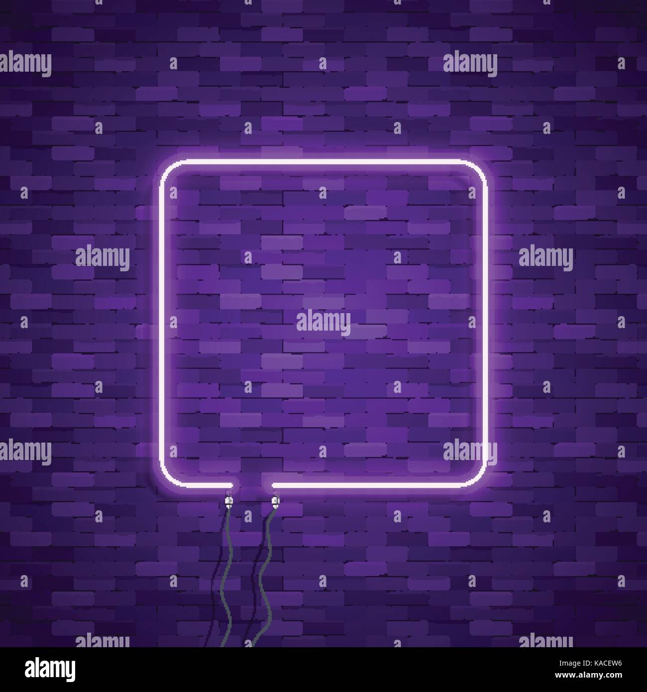 Blue abstract neon square shape Stock Vector Image & Art - Alamy