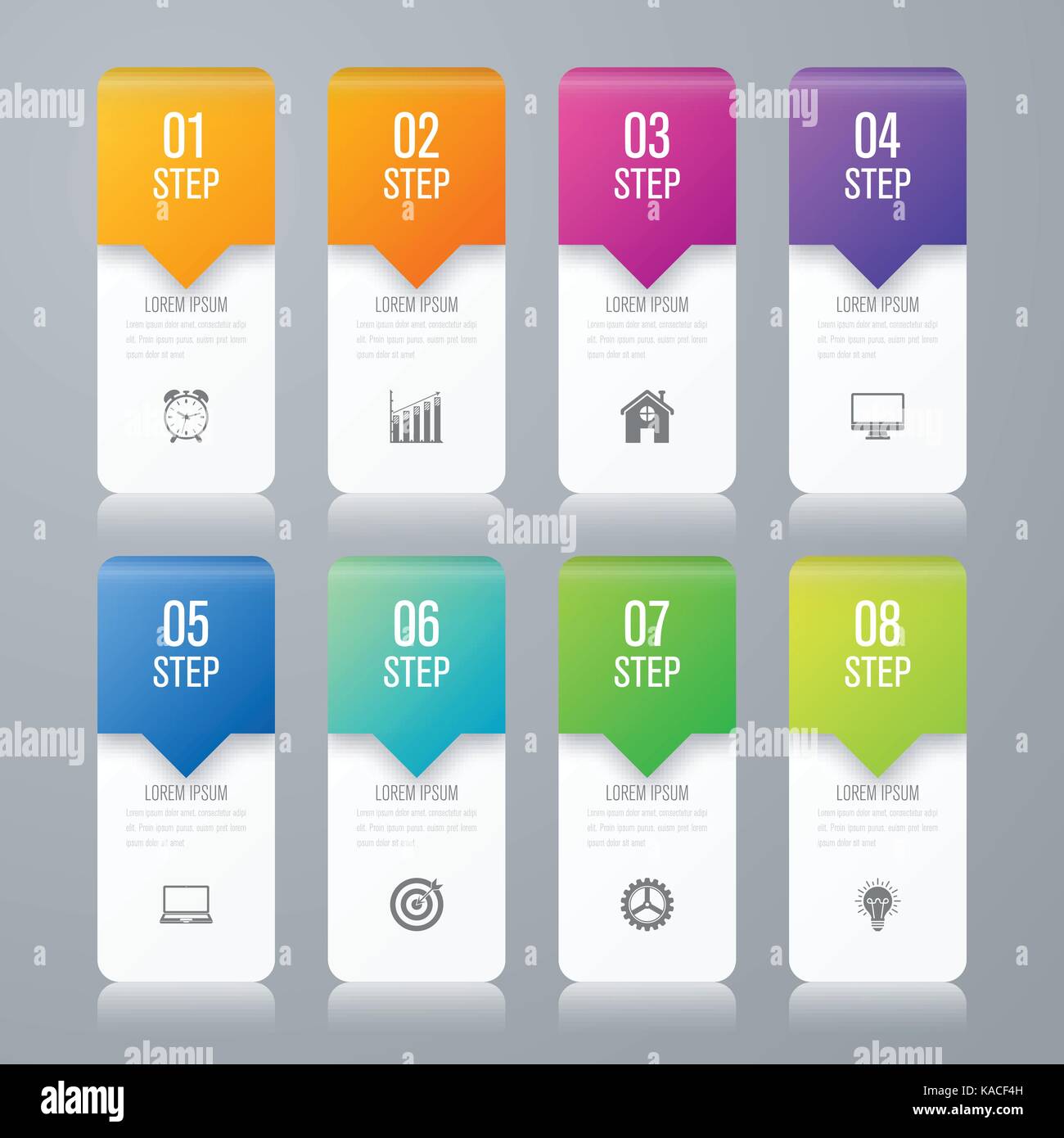 Infographic design template eight option Stock Vector Image & Art - Alamy