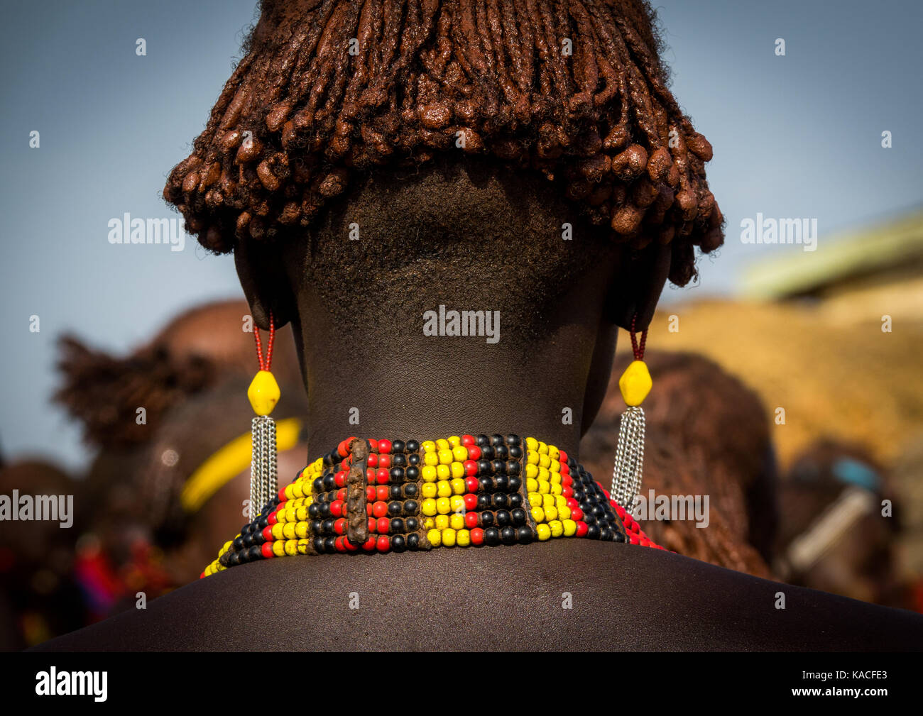 Girl attending Dassanech Proud Ox celebration, Salheng,Turkana County ...