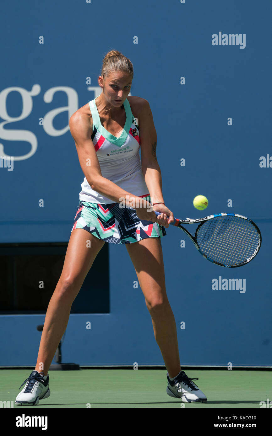 Karolina Pliskova (CZE) competing at the 2017 US Open Tennis ... Karolina Pliskova (CZE) competing at the 2017 US Open Tennis ...
