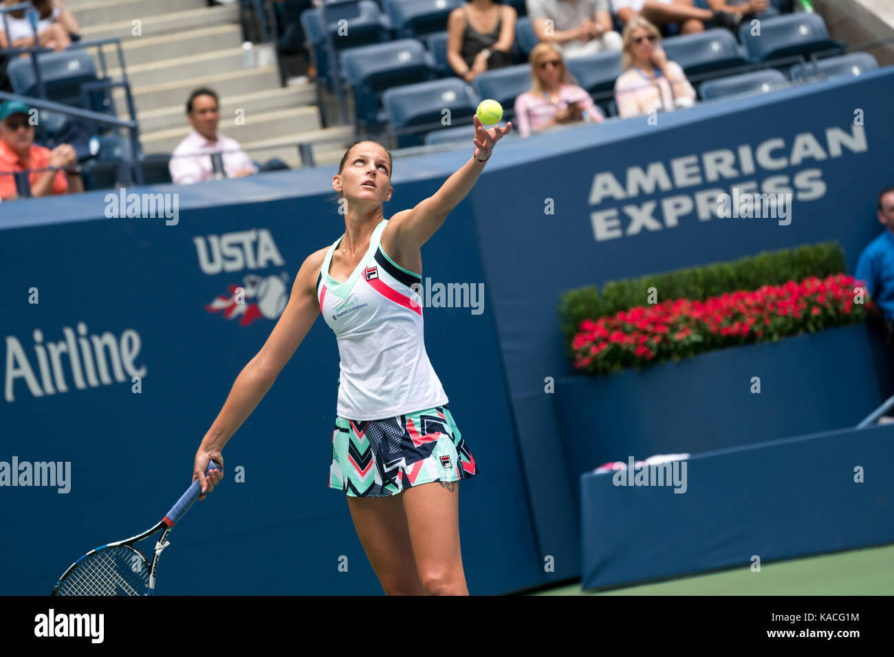 Karolina Pliskova (CZE) competing at the 2017 US Open Tennis ... Karolina Pliskova (CZE) competing at the 2017 US Open Tennis ...