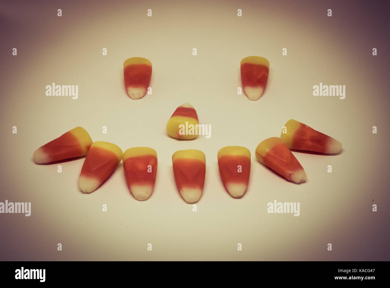 Candy Corn Smiley Face Stock Photo - Alamy