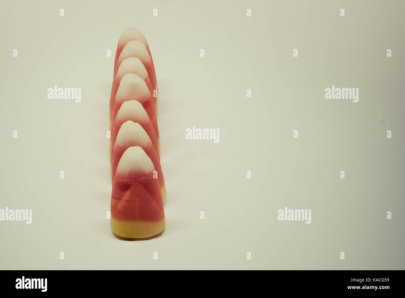 Vintage Look Row of Candy Corn Stock Photo - Alamy
