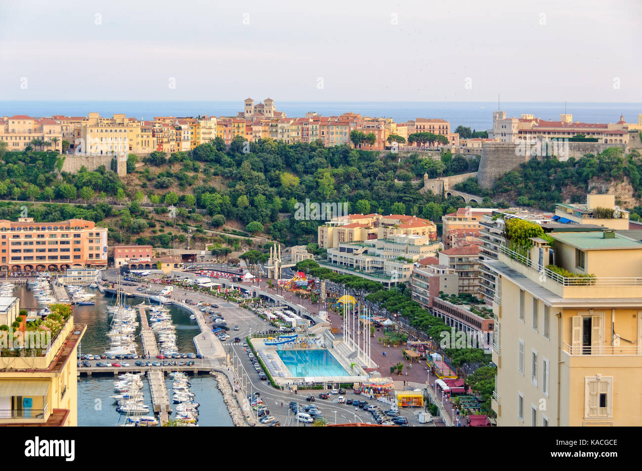 Bird's eye view of La Condamine - Monaco Stock Photo - Alamy