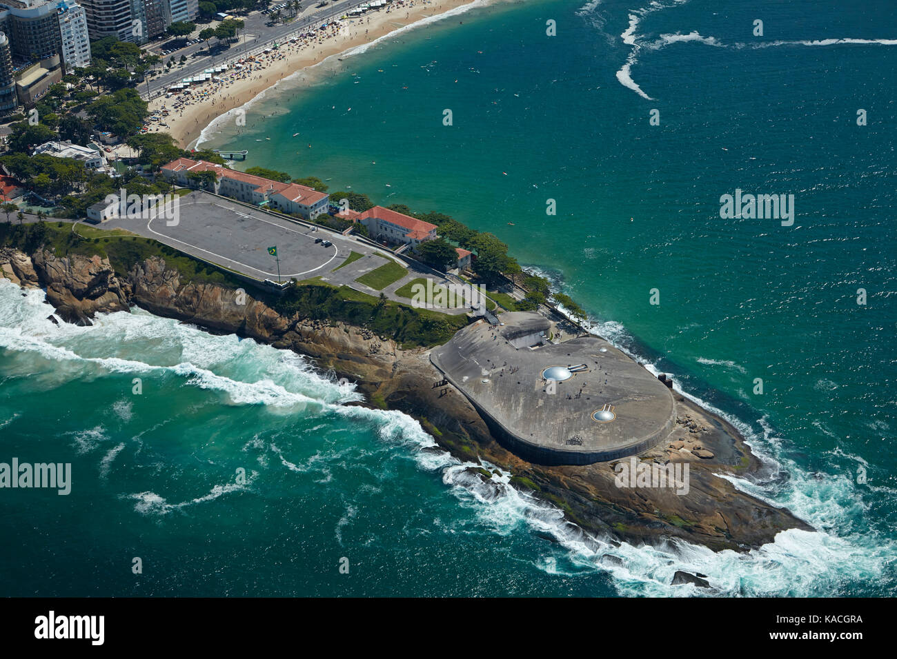 Copacabana beach fort , brazil. hi-res stock photography and images - Alamy