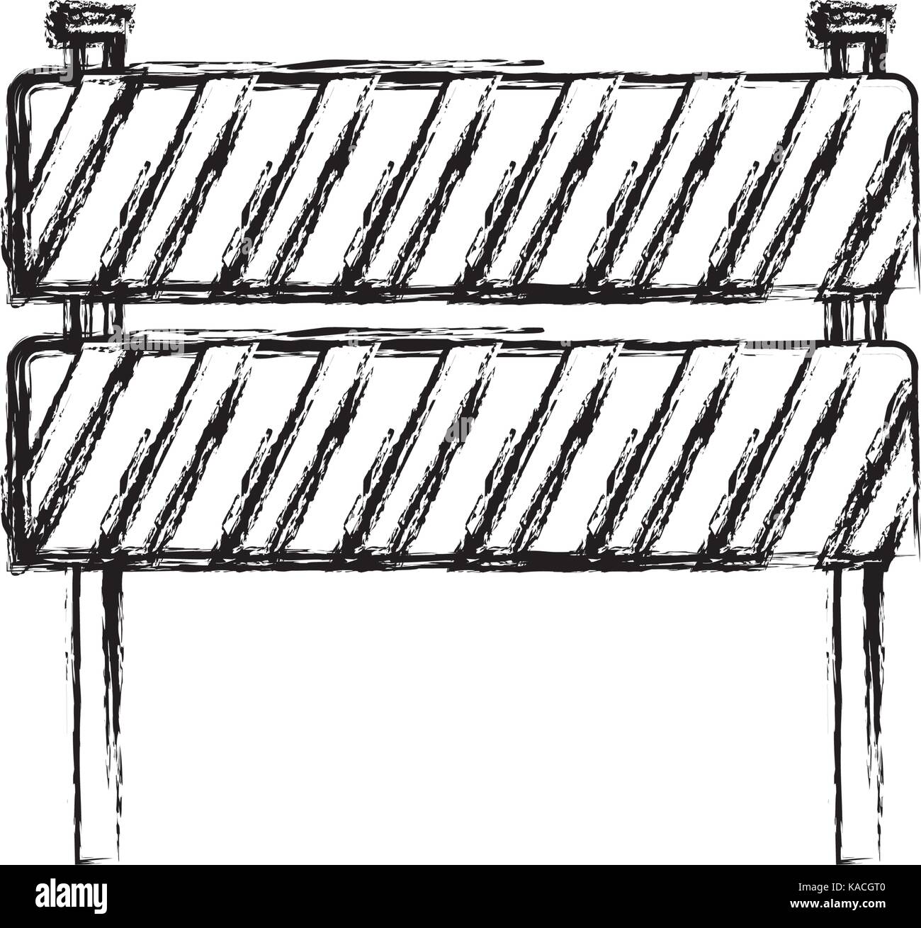 traffic fence flat icon monochrome blurred silhouette Stock Vector ...