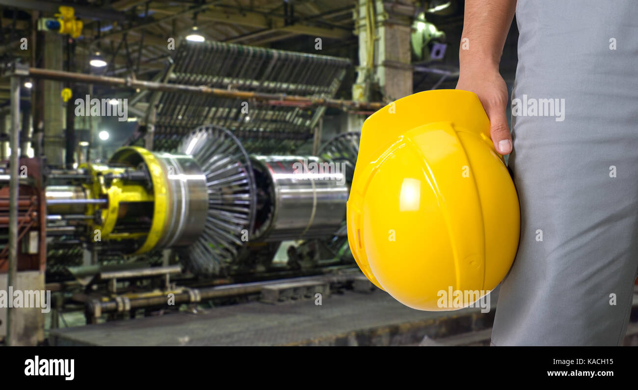 Worker with safety helmet Stock Photo - Alamy