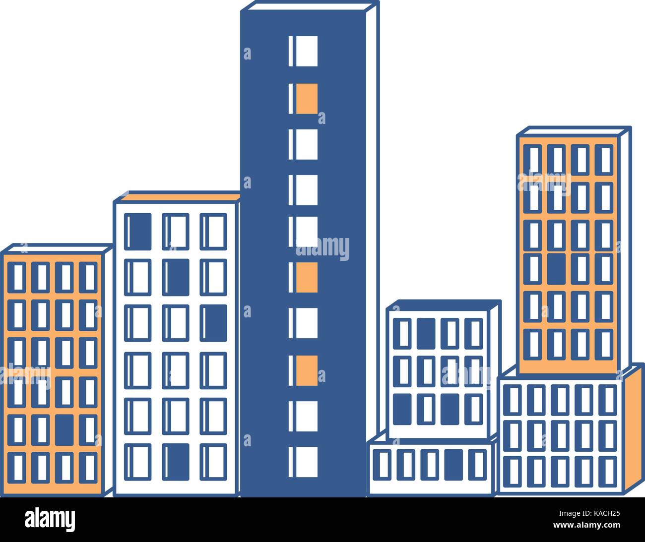 building set city in color sections silhouette Stock Vector Image & Art ...