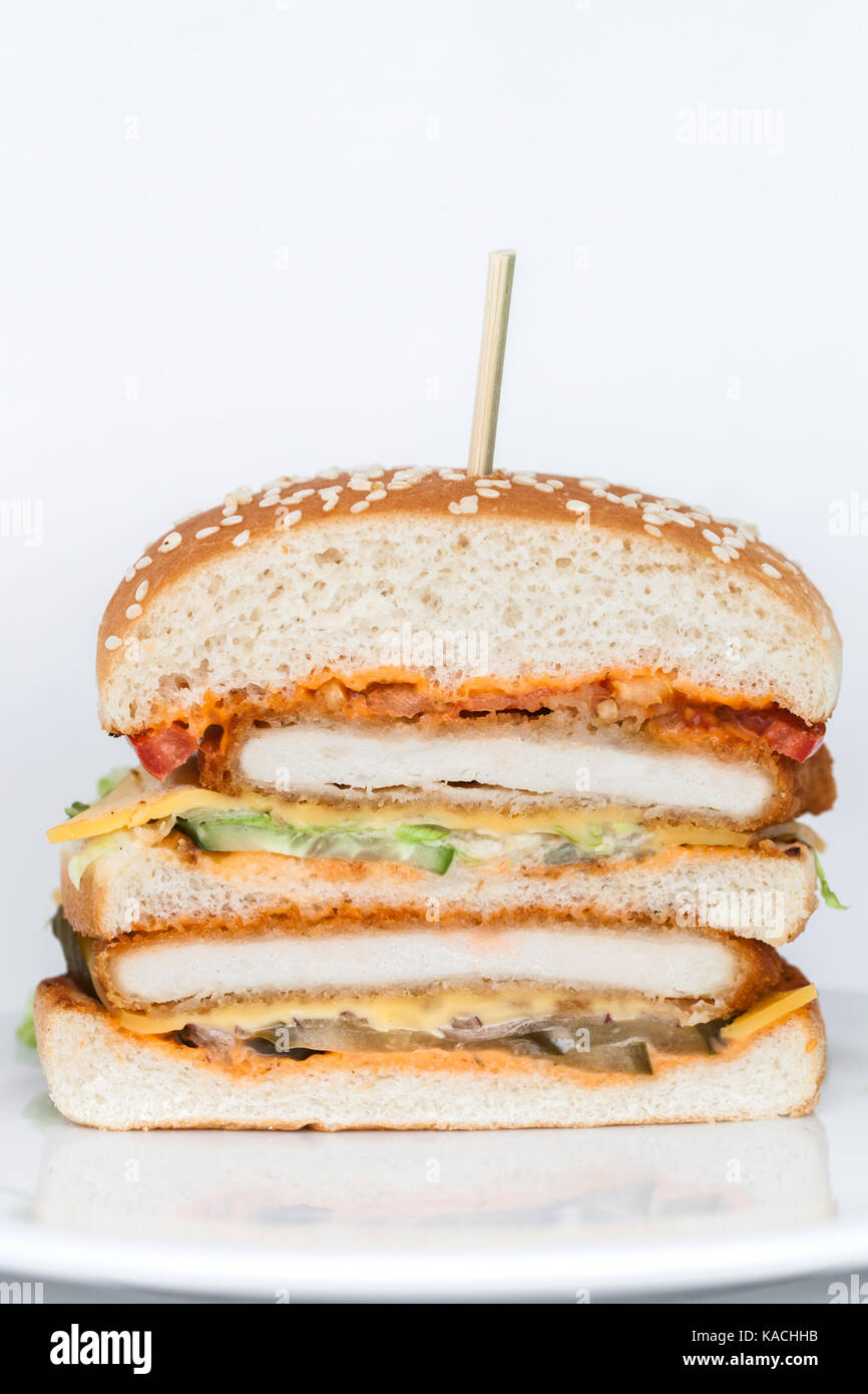 Fresh tasty hamburger Stock Photo - Alamy