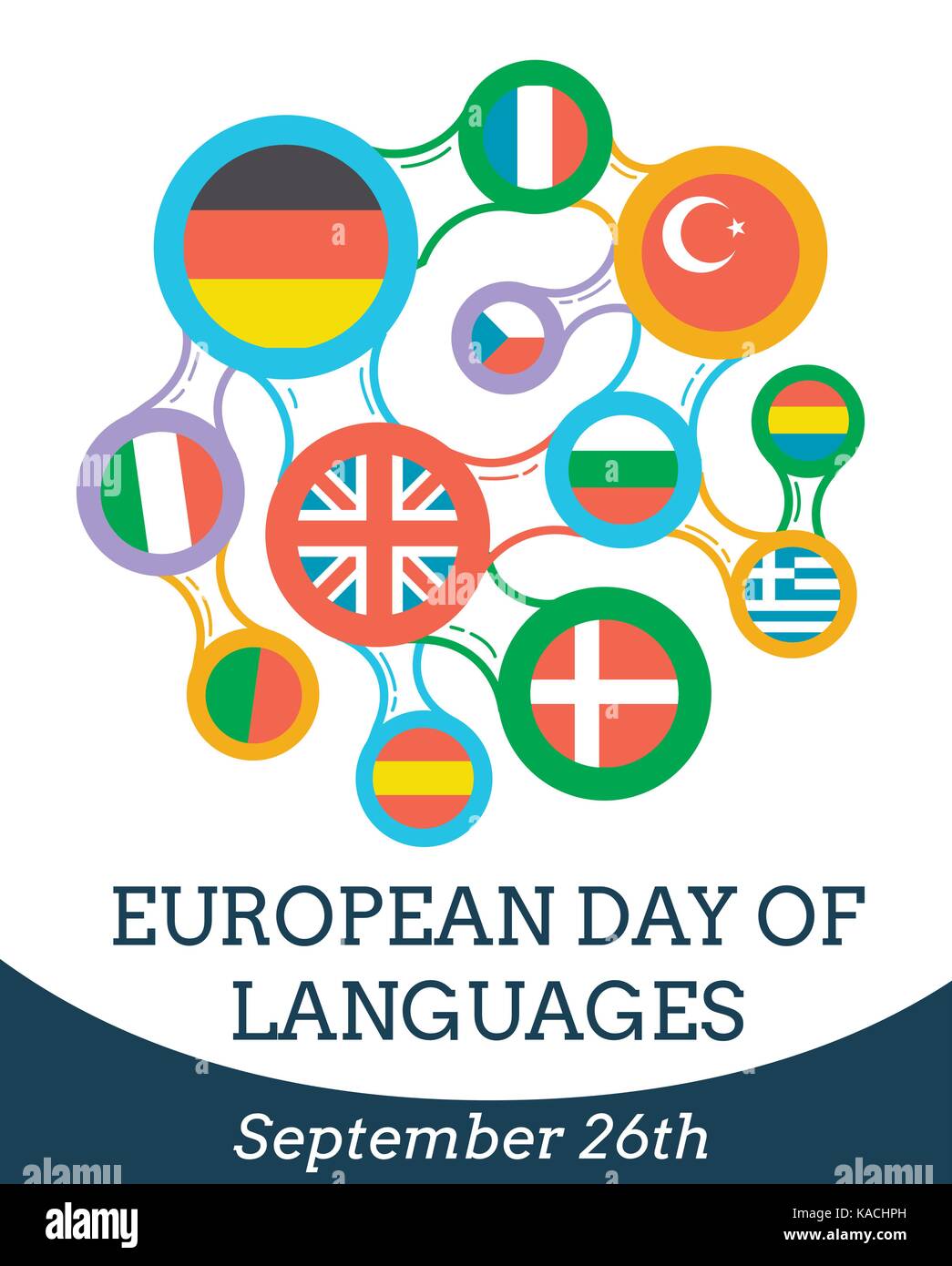 Greeting card - European Day of Languages, september 26. concept of ...
