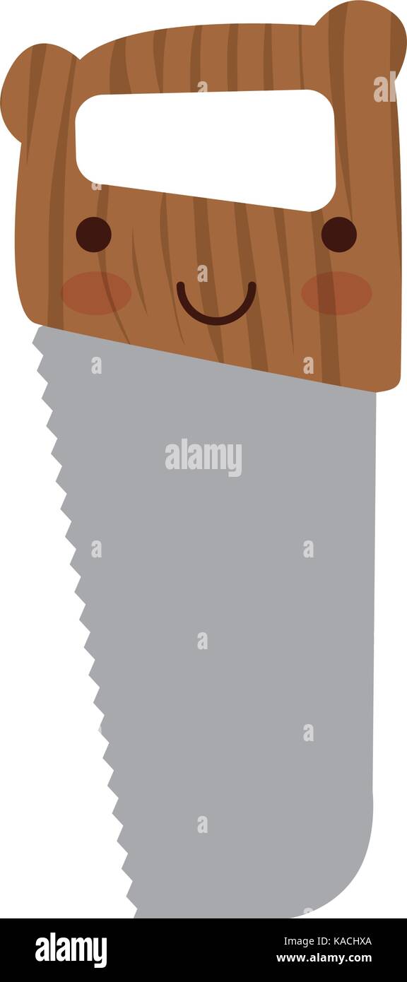 hand saw icon colorful kawaii silhouette Stock Vector Image & Art - Alamy