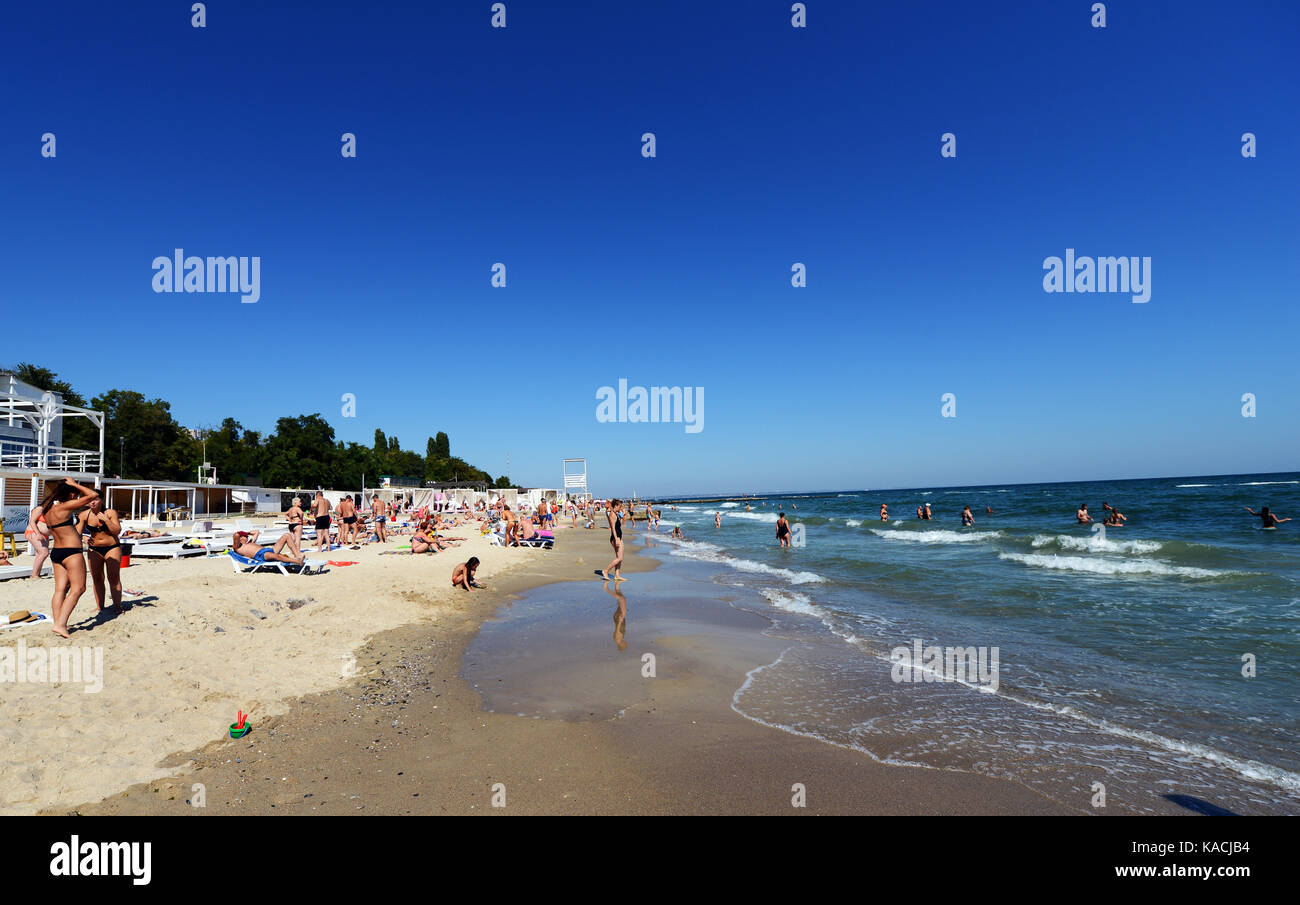 The vibrant Otrada beach in Odessa, Ukraine Stock Photo - Alamy