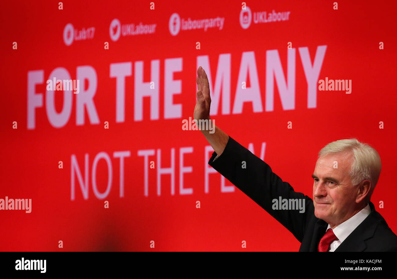 Shadow Chancellor of the Exchequer John McDonnell Stock Photo - Alamy
