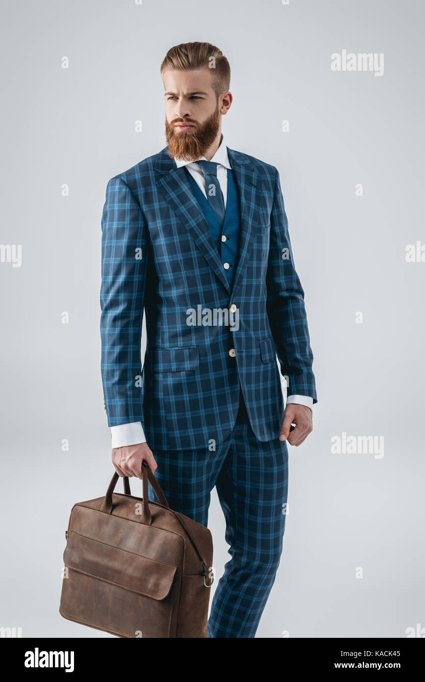 fashionable man with bag Stock Photo - Alamy