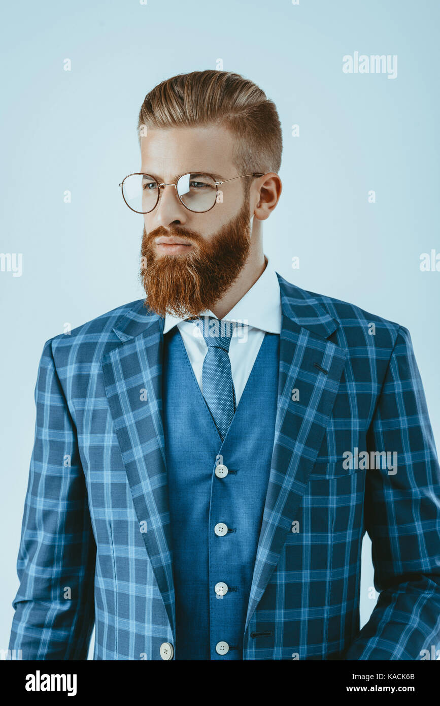 fashionable man in blue jacket Stock Photo - Alamy